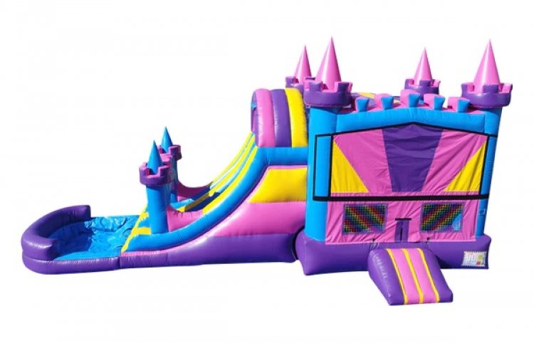 Double Purple Paradise Combo Wet (New) - Shore Inflatables Toms river NJ