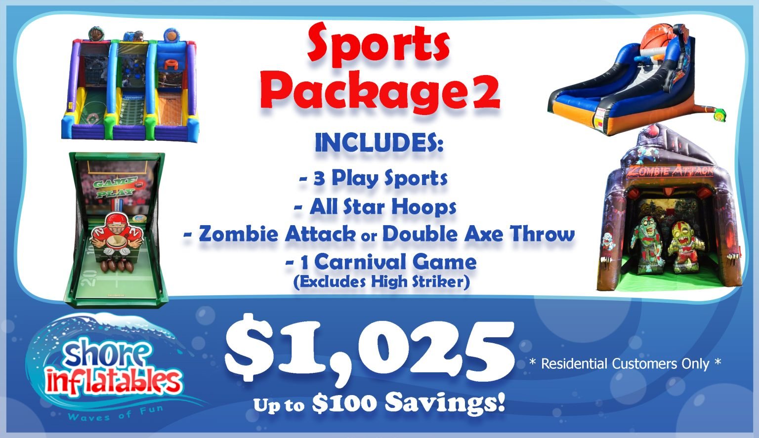 Party Packages - Shore Inflatables Toms river NJ